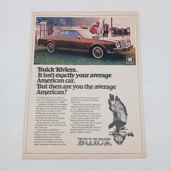 Buick | Other | 979 Buick Riviera General Motors Gm Advertising Print ...